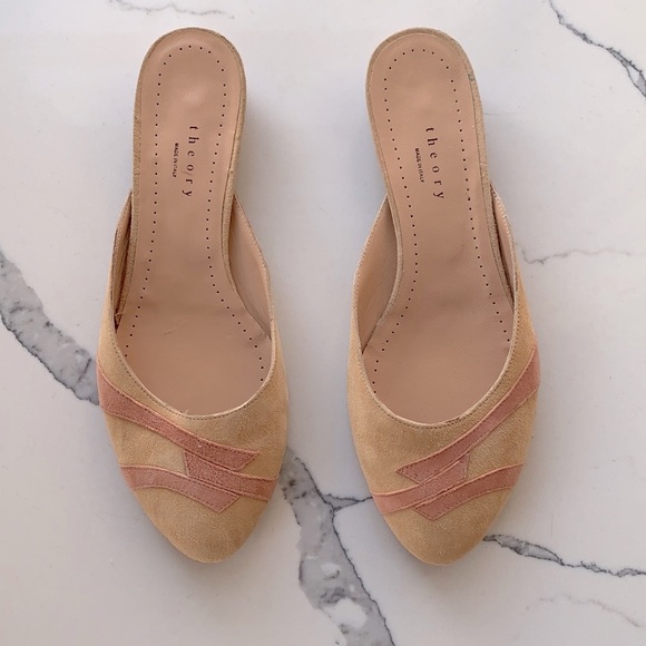 Theory | Shoes | Theory Mule Leather Shoes | Poshmark